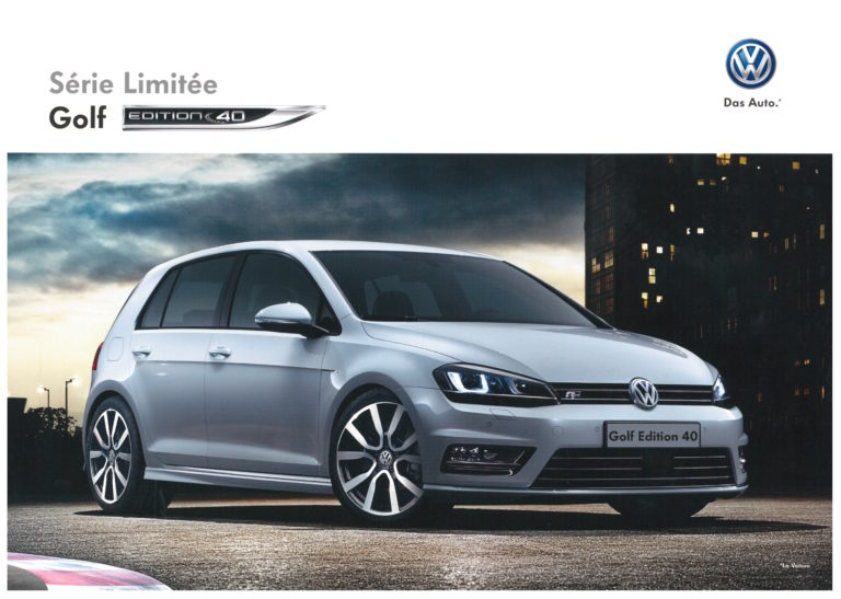 Brochure officielle Volkswagen Golf 7 Edition 40 - 77